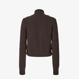Fendi Bomber Jacket With Chevron Mink And Cashmere Inserts