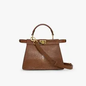 Fendi Peekaboo Iseeu Petite Top Handle Bag - Brown