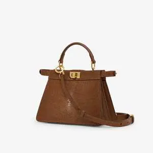 Fendi Peekaboo Iseeu Petite Top Handle Bag - Brown