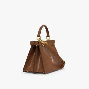 Fendi Peekaboo Iseeu Petite Top Handle Bag - Brown