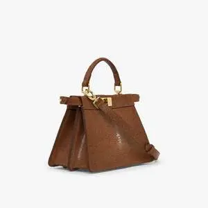 Fendi Peekaboo Iseeu Petite Top Handle Bag - Brown