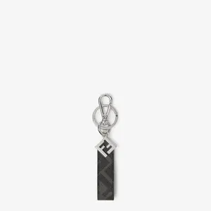 Fendi Ff Squared Key Ring - Black