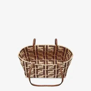 Fendi Small Raffia Shopper Bag