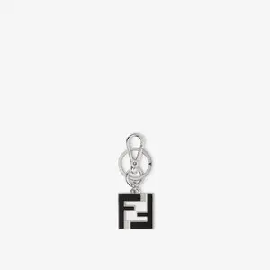 Fendi Ff Squared Key Ring - Black