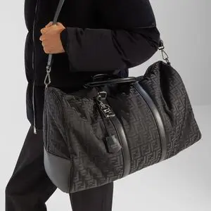 Fendi Ff Squared Key Ring - Black