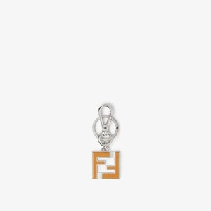 Fendi Ff Squared Key Ring - Orange