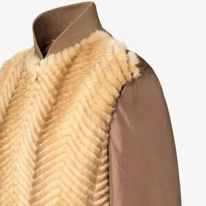 Fendi Bomber Jacket With Mink Insert