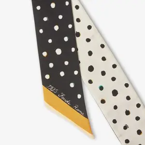 Fendi Silk Two-sided Wrappy Scarf With Falena Dots Pattern - Multicolour