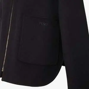 Fendi Wool Blouson Jacket With Detachable Fur Gilet
