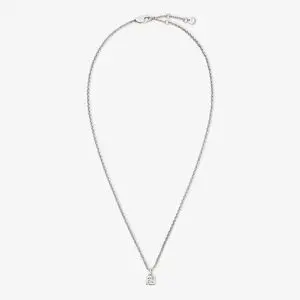 Fendi Ff Pendant Necklace - Silver