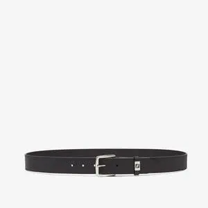 Fendi Ff Detail Leather Belt - Black