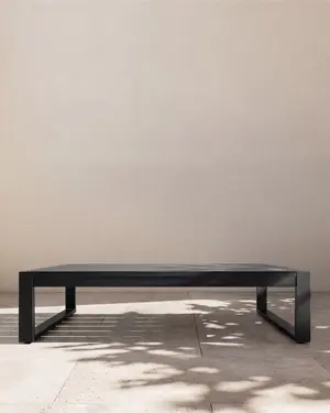 Quince Linear Aluminum Outdoor Coffee Table - Dark Charcoal