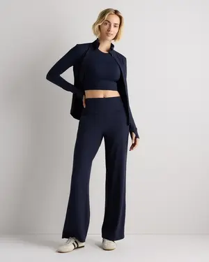 Quince Ultra-form High-rise Wide Leg Pants - Deep Navy