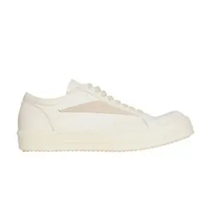 Rick Owens Scarpe In Pelle Vintage Sneaks 'milk - White