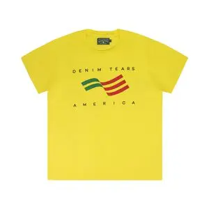 DENIM TEARS Ellis Tears Tee - Yellow