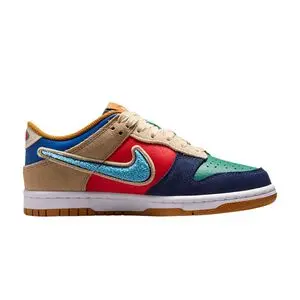 Nike Dunk Low Gs 'midnight Navy Noise Green - Multicolor