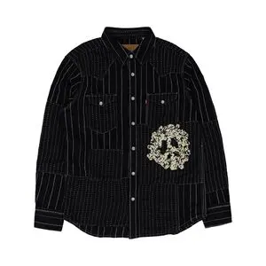 DENIM TEARS X Levi's Overdyed Western Button Up - Black