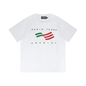 DENIM TEARS Ellis Tears Tee - White