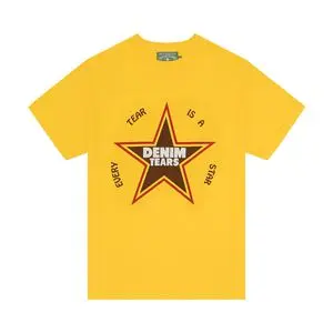 DENIM TEARS Every Tear Is A Star Tee - Yellow