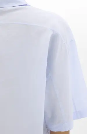 Another Tomorrow Organic Cotton Voile Short Sleeve Shirt