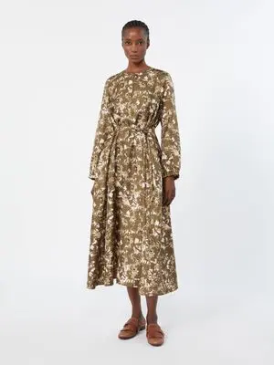 Max Mara Printed Silk Twill Dress