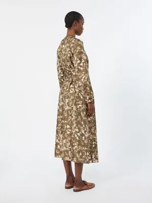 Max Mara Printed Silk Twill Dress