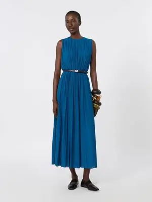 Max Mara Pleated Jersey Dress