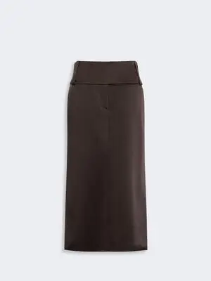 Max Mara Straight-fit Long Satin Skirt