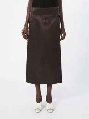 Max Mara Straight-fit Long Satin Skirt