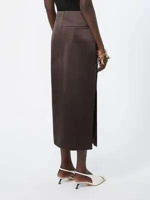 Max Mara Straight-fit Long Satin Skirt