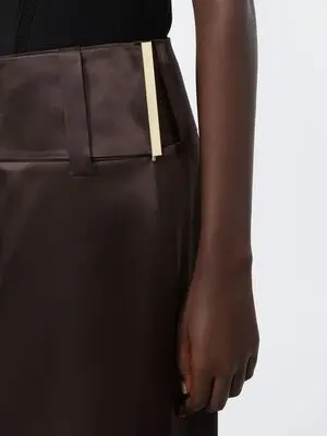 Max Mara Straight-fit Long Satin Skirt