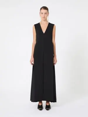 Max Mara Long Plissé-pleated Viscose Dress