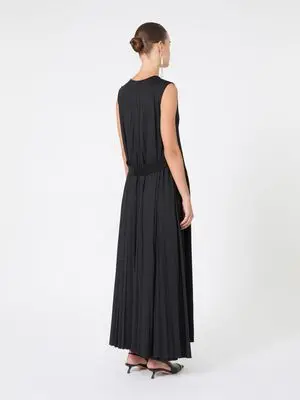 Max Mara Long Plissé-pleated Viscose Dress
