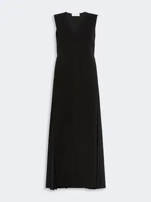 Max Mara Long Plissé-pleated Viscose Dress