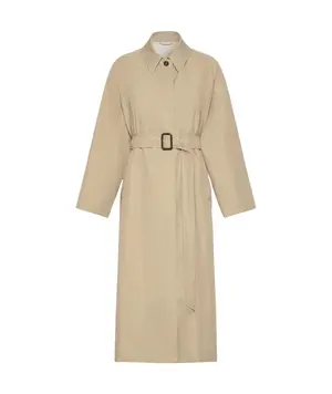 Max Mara Water-repellent Gabardine Trench Coat - Beige