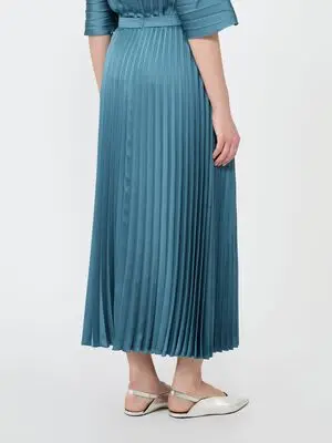 Max Mara Pleated Satin Skirt