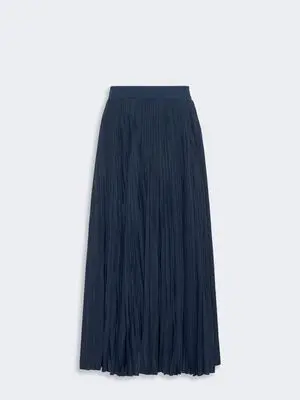 Max Mara Plissé-pleated Skirt - Navy