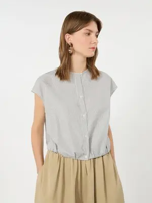 Max Mara Cotton Poplin Crop Top