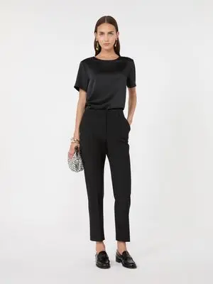 Max Mara Stretch Wool Cigarette Trousers