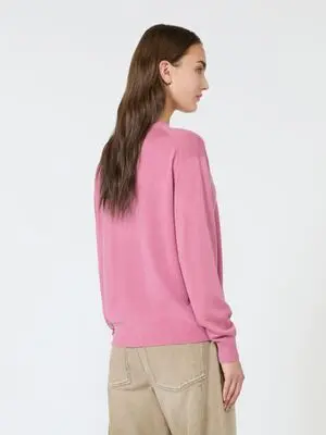 Max Mara Wool, Silk, And Cashmere V-neck Cardigan
