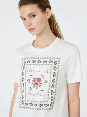 Max Mara Printed Cotton T-shirt