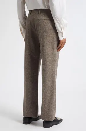 Valentino Garavani Tailored Straight Leg Wool Blend Trousers