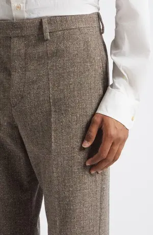 Valentino Garavani Tailored Straight Leg Wool Blend Trousers