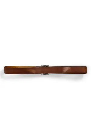 Double Rl Hand Burnished Leather Belt