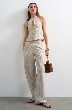 Topshop Halter Top - Beige