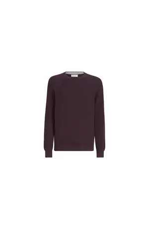 Brunello Cucinelli Cotton English Rib Raglan Sleeve Sweater