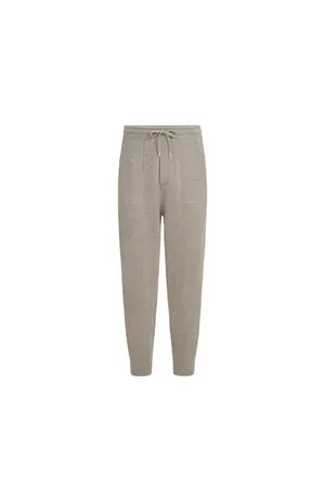Brunello Cucinelli Cashmere English Rib Knit Joggers - Stone Grey