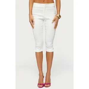 EDIKTED Sarafina Capri Pants - White