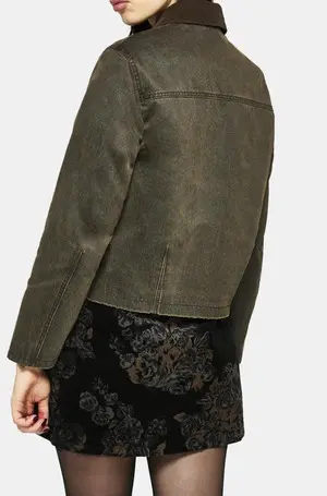 DISTURBIA Cropped Waxed Coat