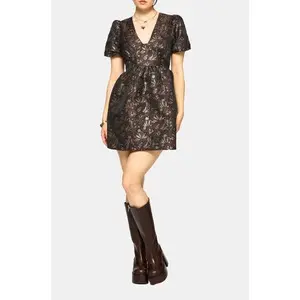 DISTURBIA Rena Snake Jacquard Mini Dress